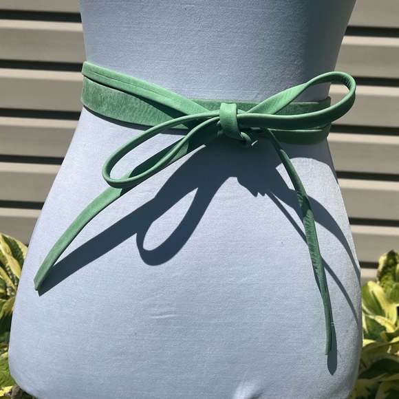 Ada | Accessories | Nwt Ada 86 Skinny Mint Greenleather Wrap Belt ...
